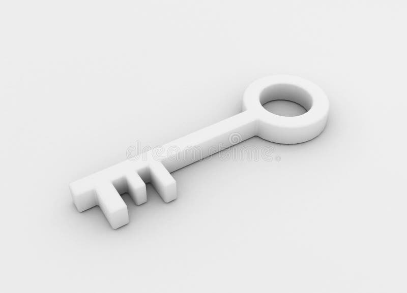 White Key Shape stock illustration. Illustration of answer - 9682466