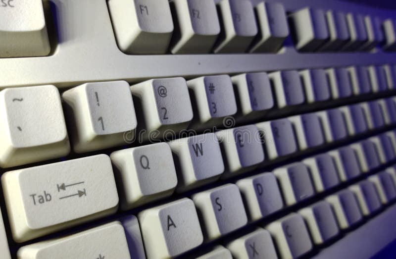 White Keyboard of a Computer. Stock Photo - Image of office, laptop ...