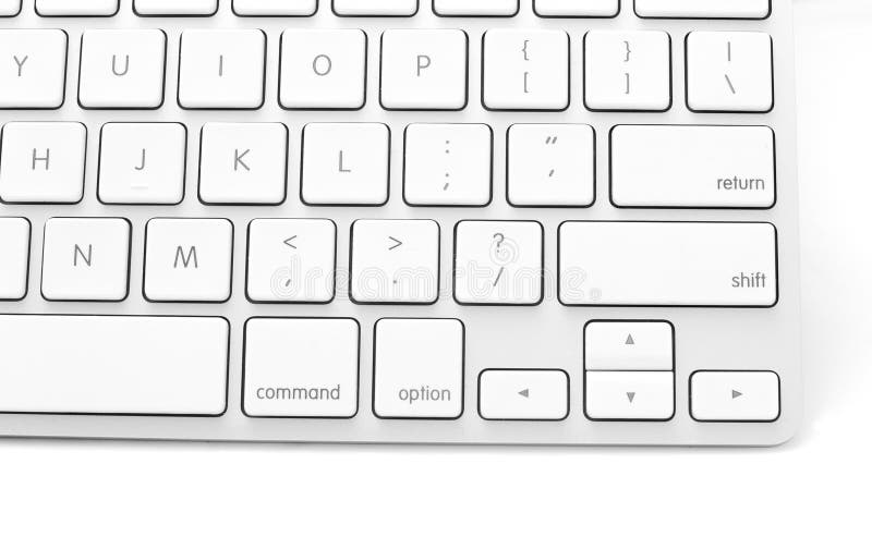 White Keyboard stock image. Image of bottom, option, right - 49378835