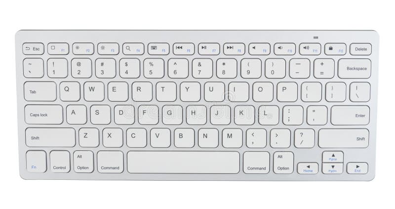 White Keyboard Isolated on White Stock Image - Image of keyboard ...