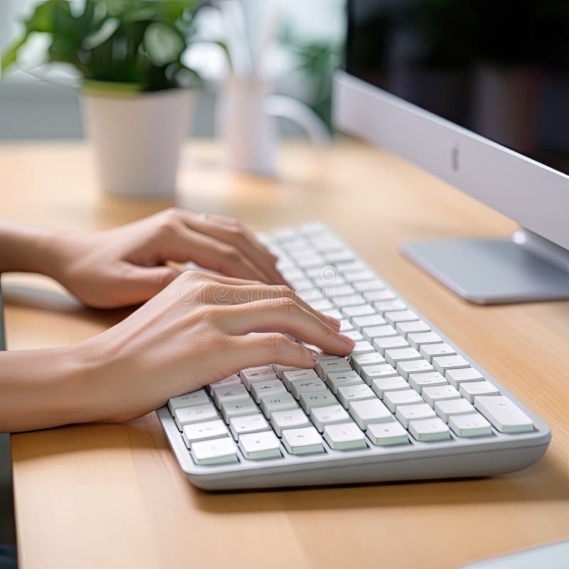 White Keyboard Keys, Macro Shot of Keyboard Buttons Stock Illustration ...