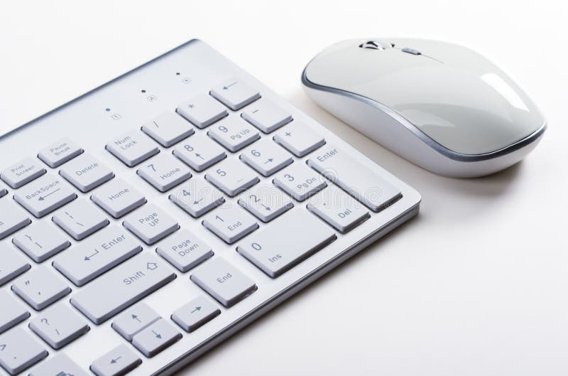 White Keyboard and Mouse Close-up Stock Image - Image of orders, notes ...