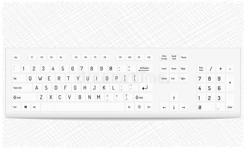 White Keyboard, Keys with Christmas Christmas Symbols Stock ...