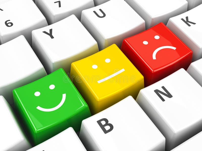 White Keyboard Positive, Neutral and Negative Isometry Stock ...