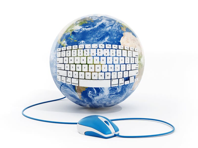 Earth Globe Connected Computer Mouse Stock Illustrations – 294 Earth ...