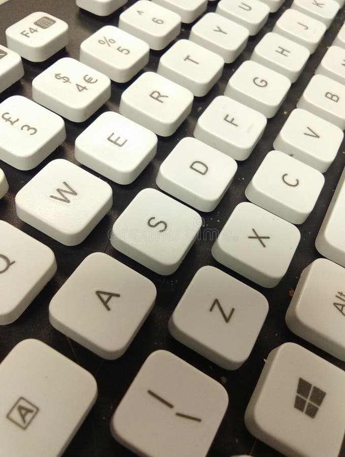 White Keys on a Black Keyboard Editorial Stock Photo - Image of keys ...