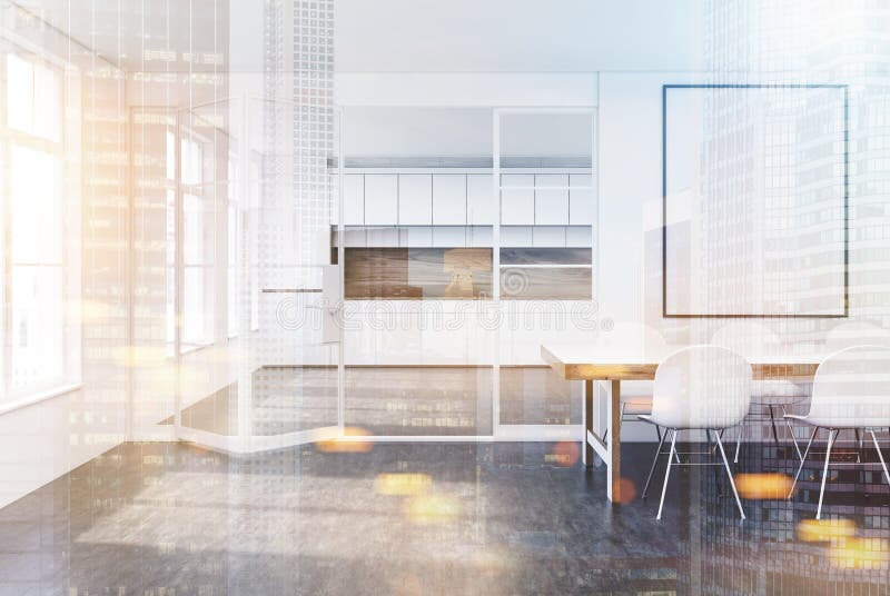 White Kitchen Interior Poster Double Stock Illustrations – 127 White ...