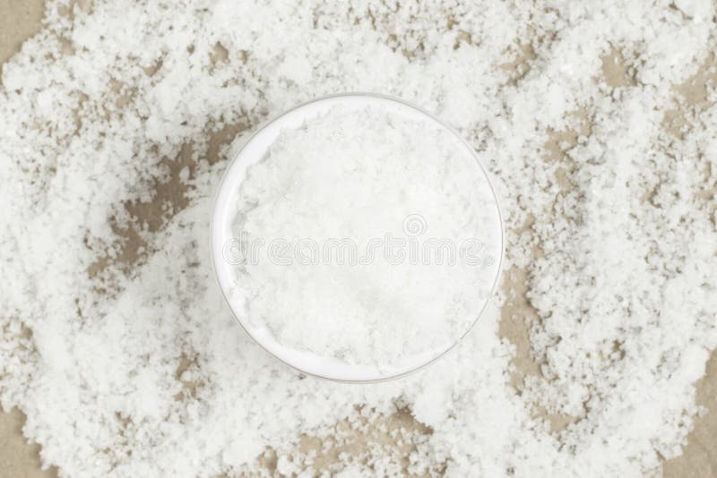 White kitchen salt. stock photo. Image of bowl, piece - 253667418