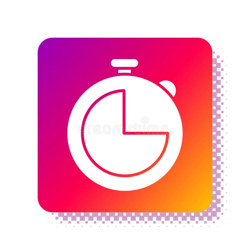 White Kitchen Timer Icon Isolated on White Background. Cooking Utensil ...