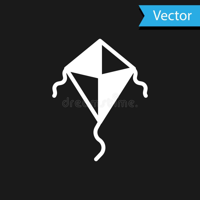 White Kite Icon Isolated with Long Shadow. Red Circle Button Stock ...