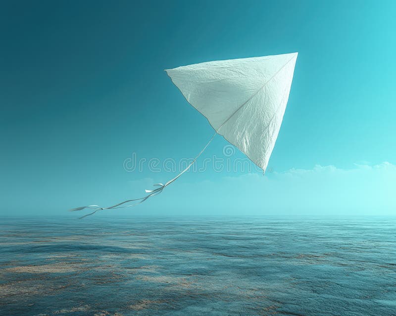 White Kite Over Calm Ocean Stock Photos - Free & Royalty-Free Stock ...