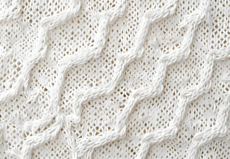 White Knit Fabric Texture with Hexagonal Mesh Stock Illustration ...