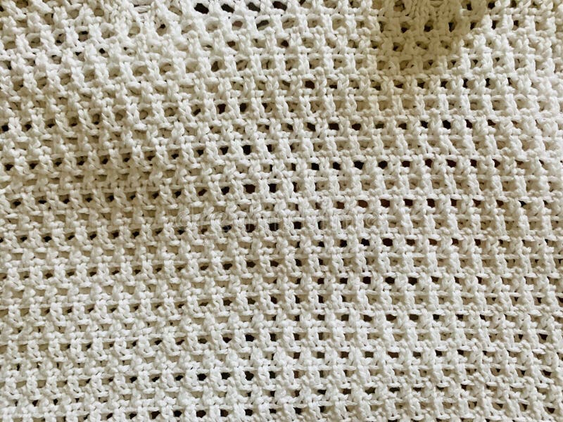 White Knitted Pattern Textured Background Stock Image - Image of canvas ...
