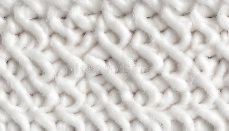 White Knitted Texture. Seamless Pattern. Close-up Stock Illustration ...