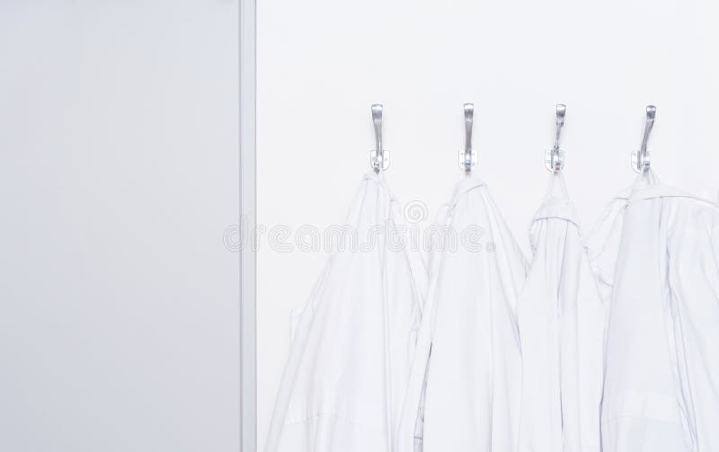 White Lab Coats in a Laboratory Stock Image - Image of physician ...