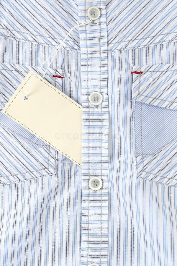 White label on the shirt stock image. Image of dress - 33760173