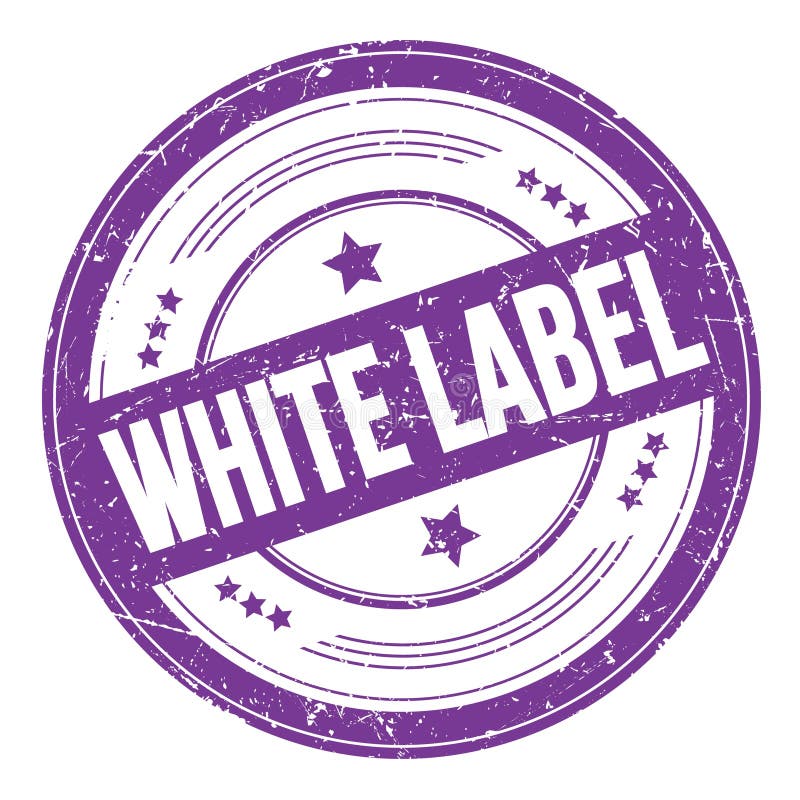 WHITE LABEL, Words on Violet Stamp Sign Stock Illustration ...