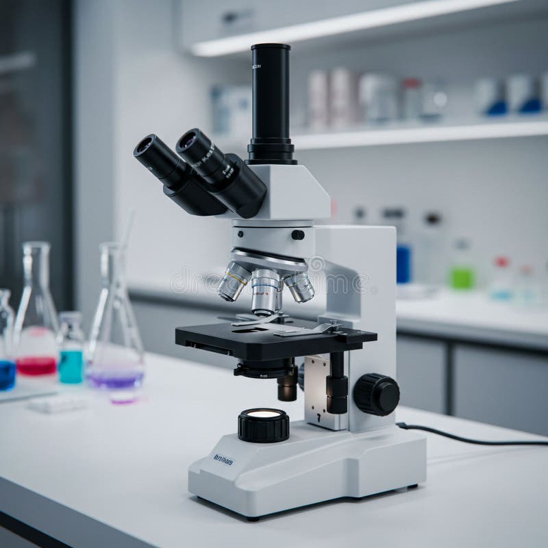 White Laboratory Microscope Stock Illustrations – 19,104 White ...