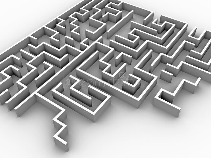 White labyrinth stock illustration. Illustration of abstract - 17198523