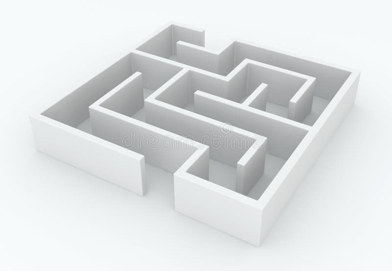 White Labyrinth stock illustration. Illustration of basic - 75698082