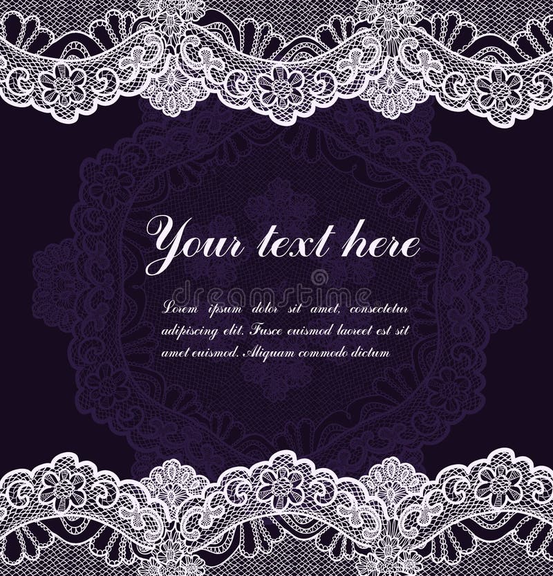 White Lace. Card stock vector. Illustration of style - 64680028