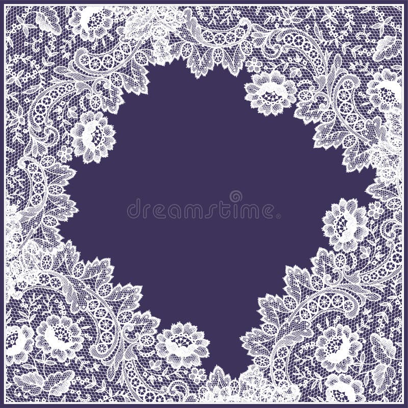Lace Doily, Round Cutout Paper Frame Template Stock Vector ...