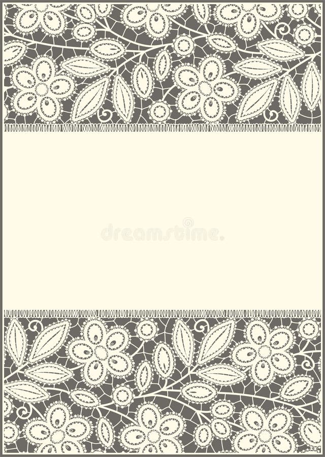 Lace Card. stock vector. Illustration of element, elegance - 59634841