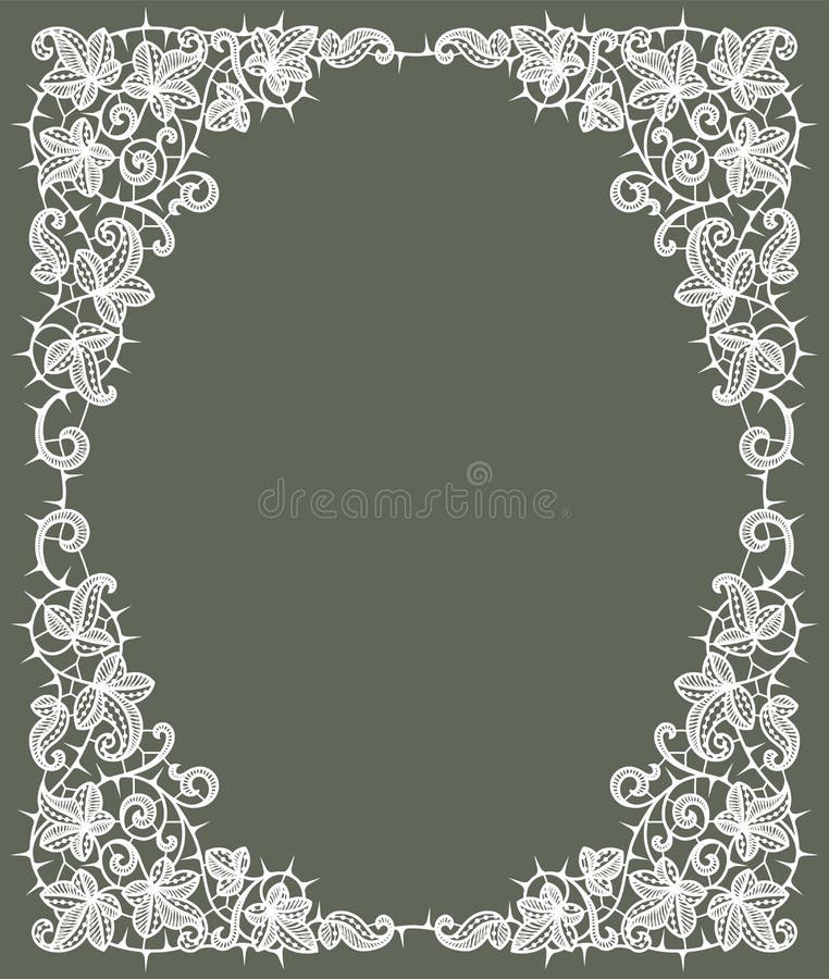 White Lace. Card stock vector. Illustration of style - 64680028