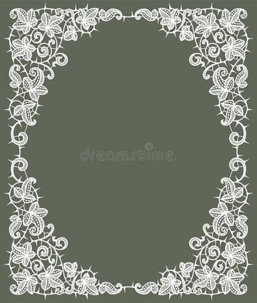White Lace. Card stock vector. Illustration of style - 64680028