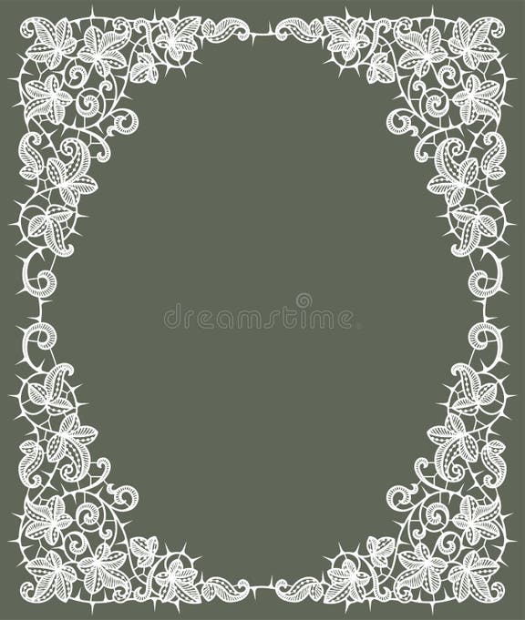 White Lace. Card stock vector. Illustration of style - 64680028