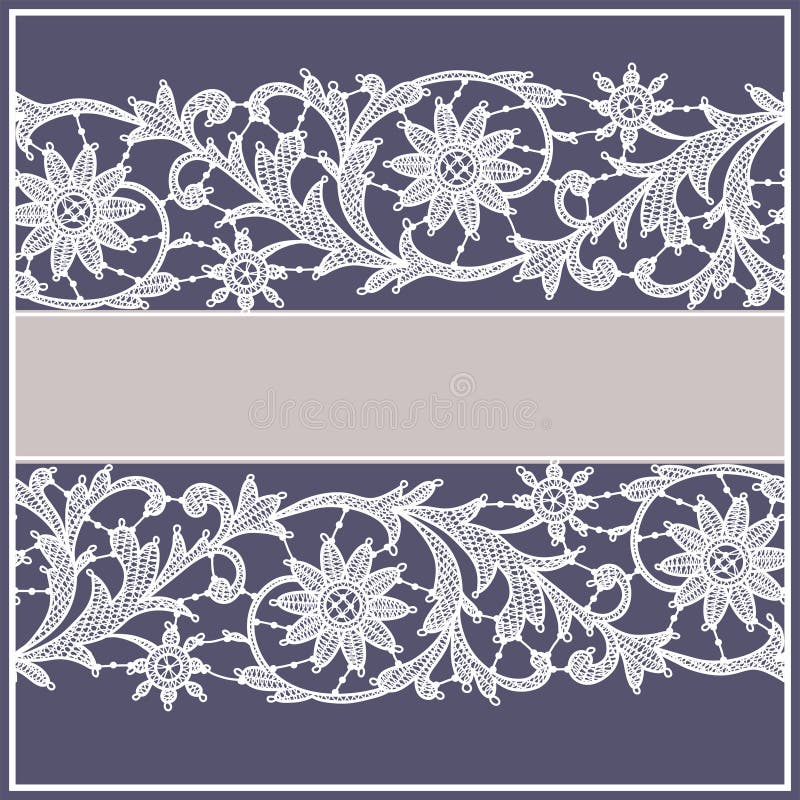 White Lace Card. stock vector. Illustration of lace, copy - 55153602