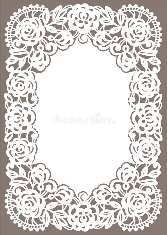 White Lace Card. stock vector. Illustration of gray, married - 54878954