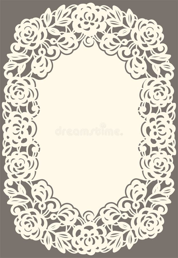 White Lace Card. stock vector. Illustration of gray, married - 54878954