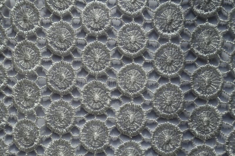 White Lace with Circular Pattern Stock Photo - Image of ivory ...