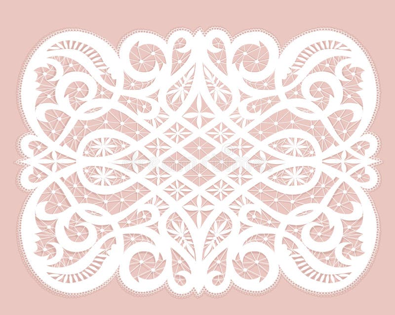 Lace doily stock vector. Illustration of white, silhouette - 56587418