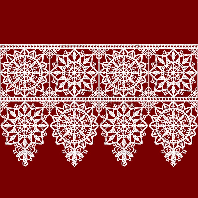 Rectangle Frame With Paper Lace Border Stock Vector - Illustration of ...