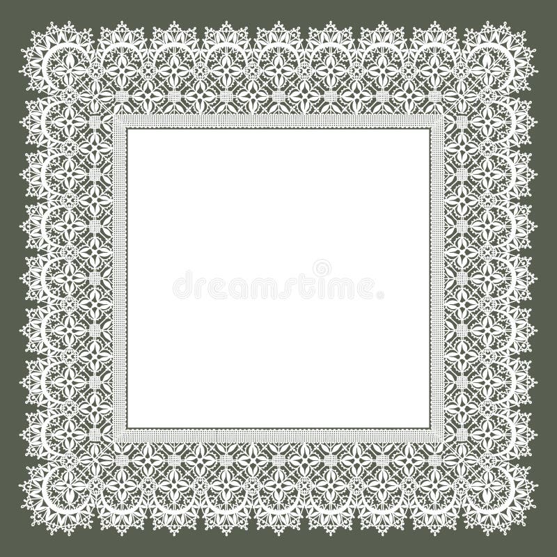 Doily. White Lace Frame stock vector. Illustration of decoration - 55310588