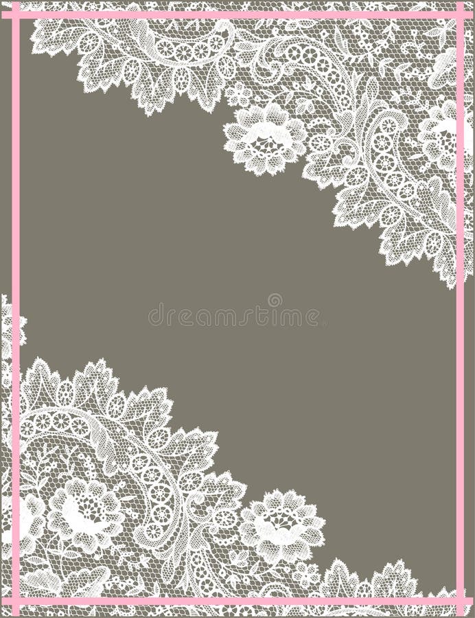 White Lace. Card. stock vector. Illustration of style - 64680028