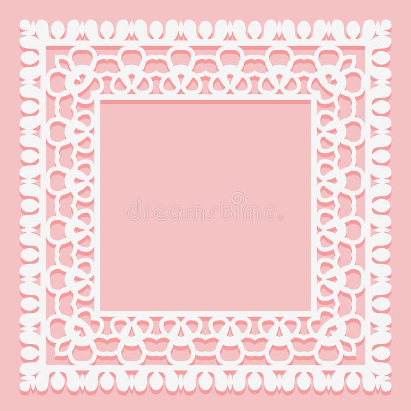Set of square lace frames. stock vector. Illustration of frame - 105879871