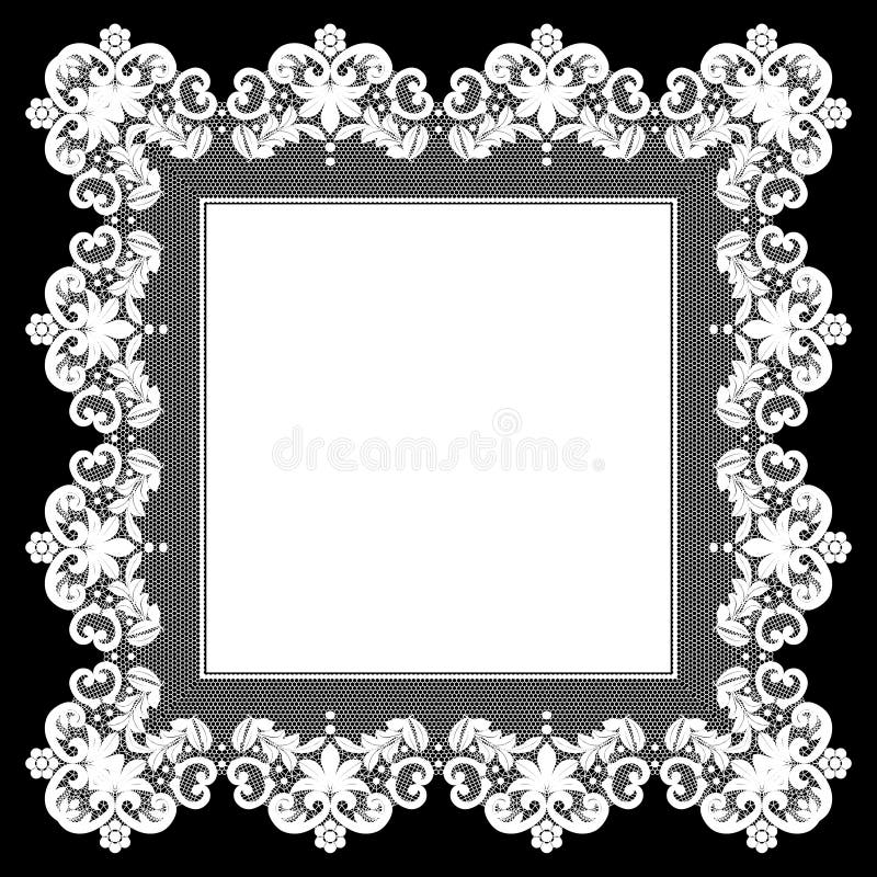 White lace napkin stock vector. Illustration of fashion - 72157705