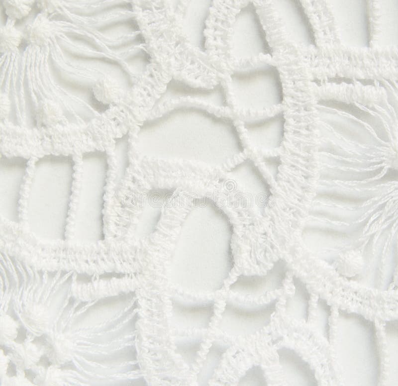 White Lace Fabric with Abstract Pattern Stock Photo - Image of ...
