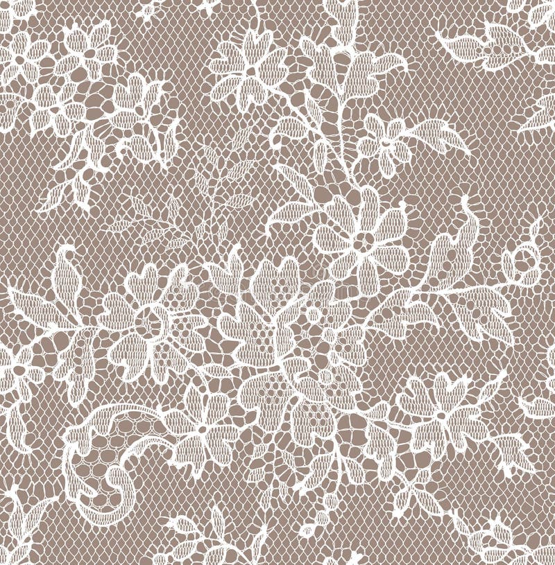 White Lace Seamless Pattern. Stock Vector - Illustration of computer ...