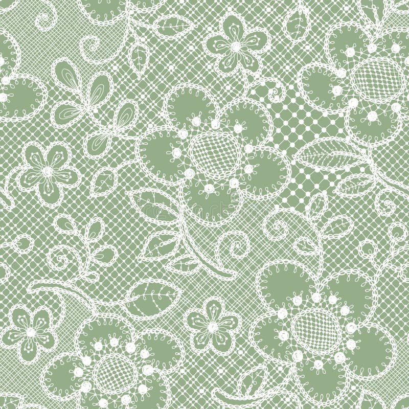 White Lace Seamless Pattern. Stock Vector - Illustration of pastel ...