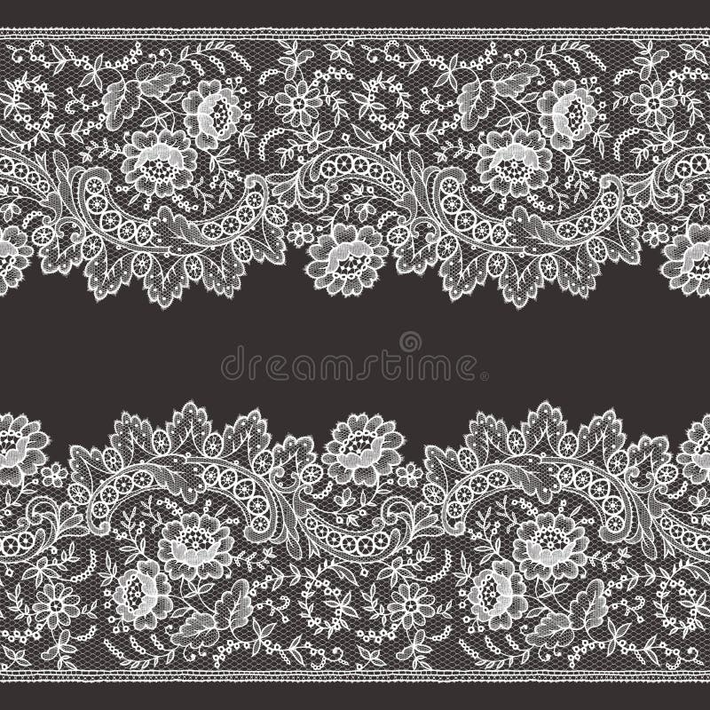 White Lace. Seamless Pattern. Stock Vector - Illustration of dark ...