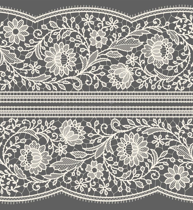 White Lace Seamless Pattern. Stock Vector - Illustration of imagery ...