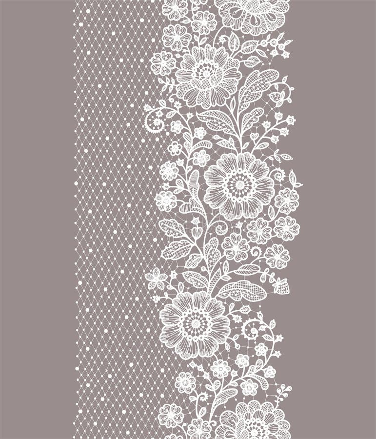 White Lace Seamless Pattern. Stock Vector - Illustration of decoration ...
