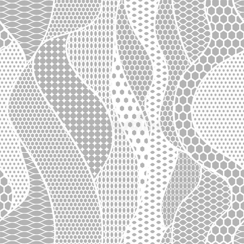 White Lace Vector Fabric Seamless Pattern Stock Vector - Illustration ...