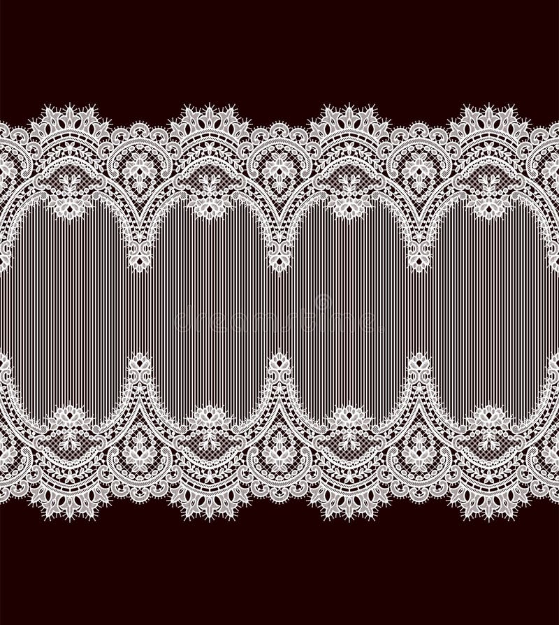 White Lace Vector Seamless Pattern Stock Vector - Illustration of ...