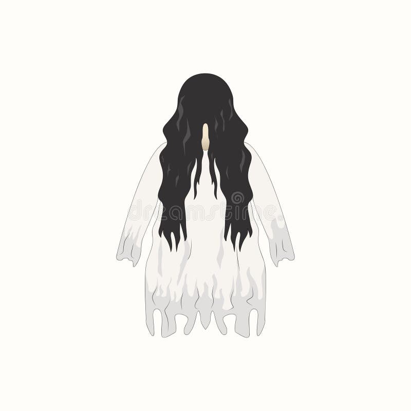 White Lady Cartoon Ghost Character Stock Vector - Illustration of ...