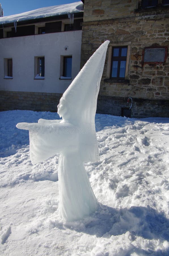 White Lady- Sculpture Made of Ice Stock Photo - Image of snow, winter ...